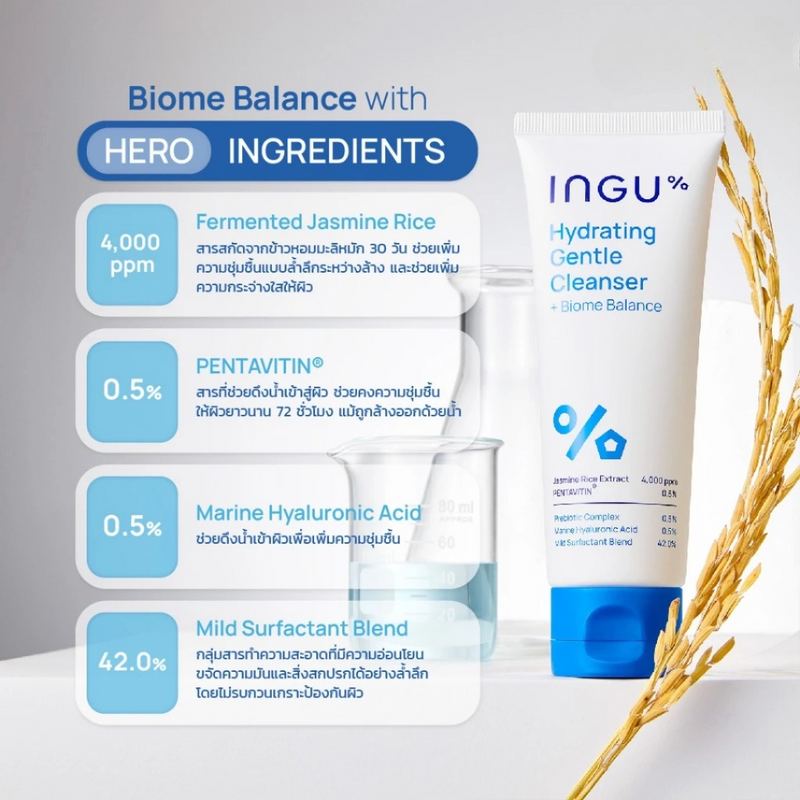 INGU Hydrating Gentle Cleanser + Biome Balance - ThaiGlowStore