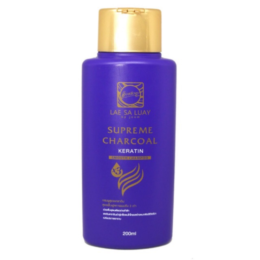 Lae Sa Luay Supreme Charcoal Keratin Smooth Shampoo - ThaiGlowStore