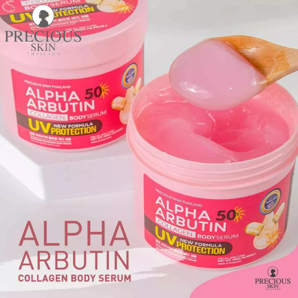 Precious Skin Alpha Arbutin Collagen Body Serum UV Protection ...